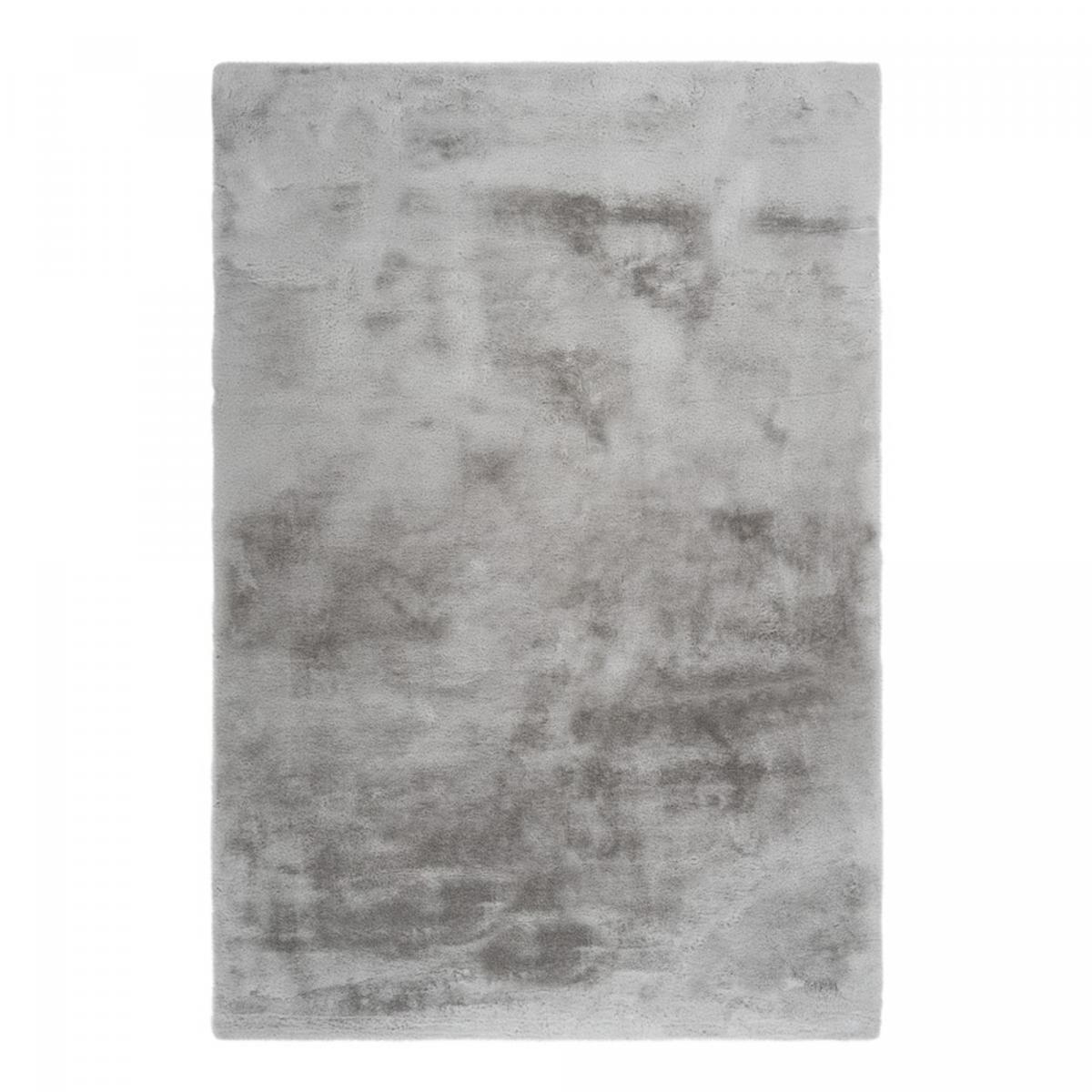 Tapis longs poils shaggy 120x170 rectangle tissé gris motif uni EMOTICO | Leroy Merlin