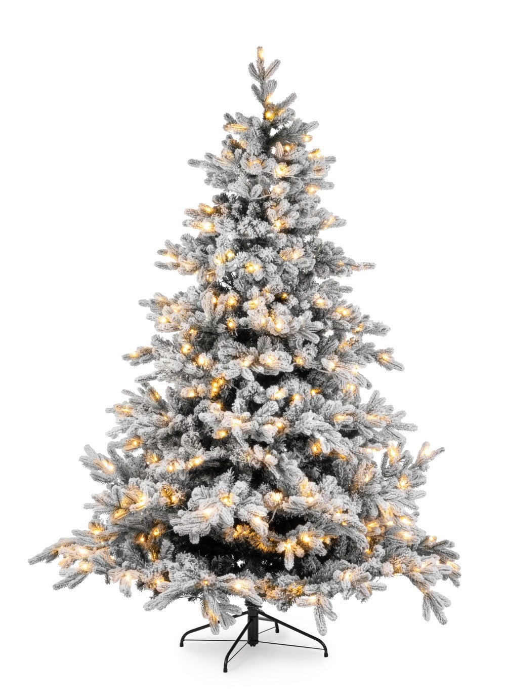 Albero di natale MASSIVE innevato 180 cm 1977rami 350 luci led ...