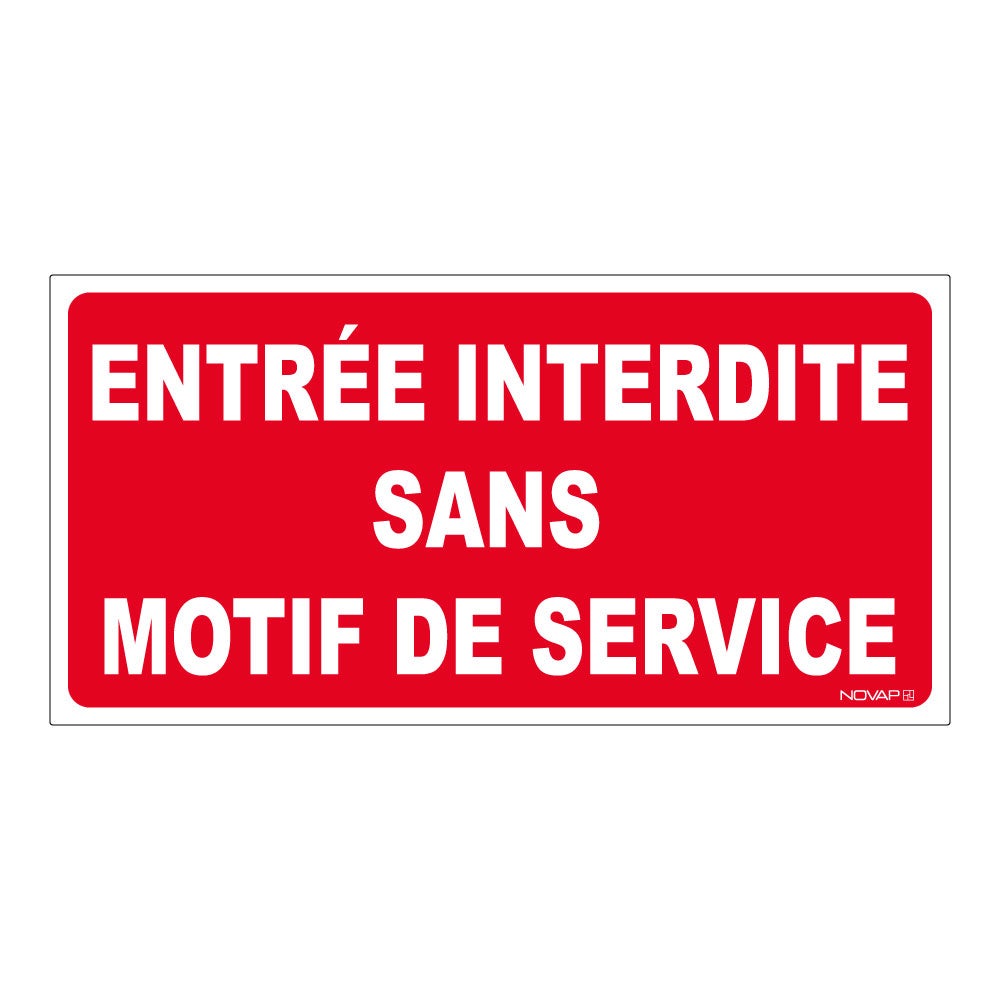 Panneau Entrée interdite sans motif - Rigide 960x480mm - 4000169 ...