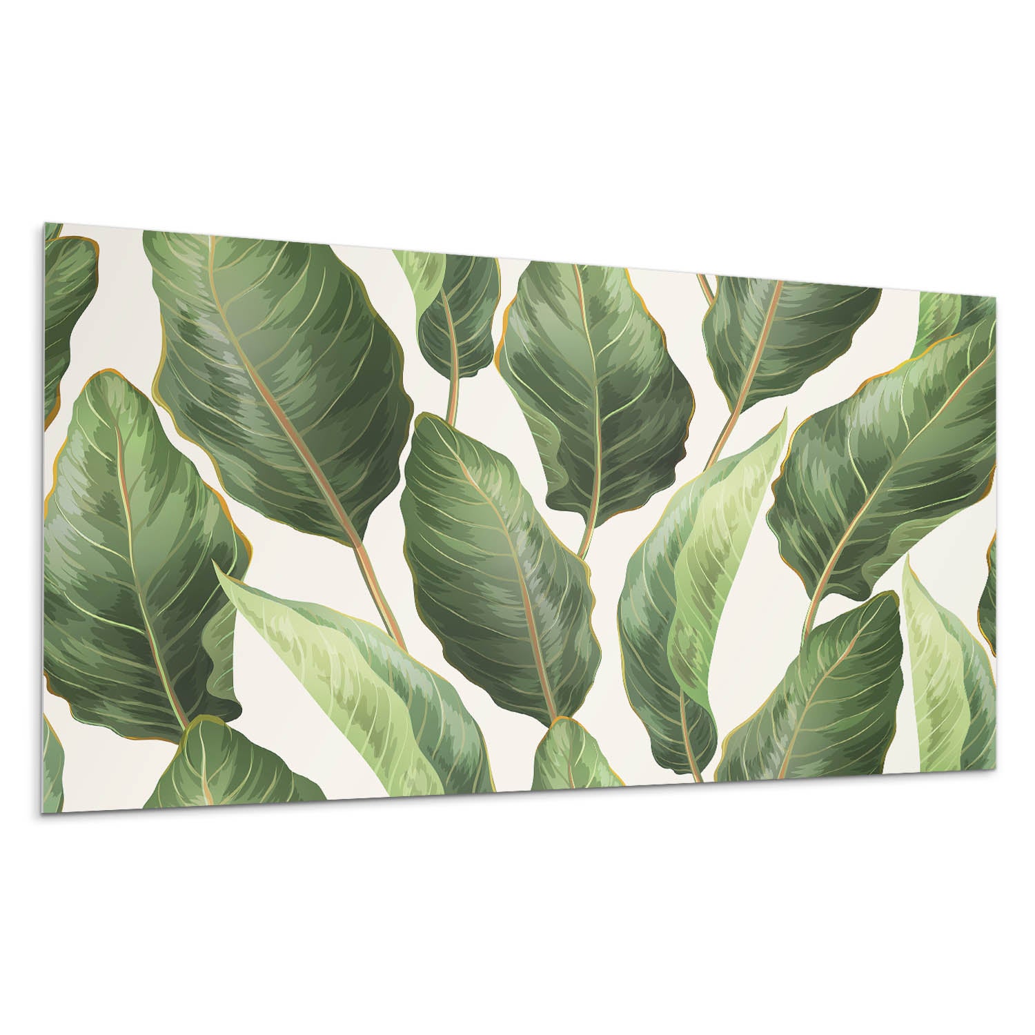 Revestimiento vinílico, panel pared PVC | 120x60 cm |Hojas en estilo ...