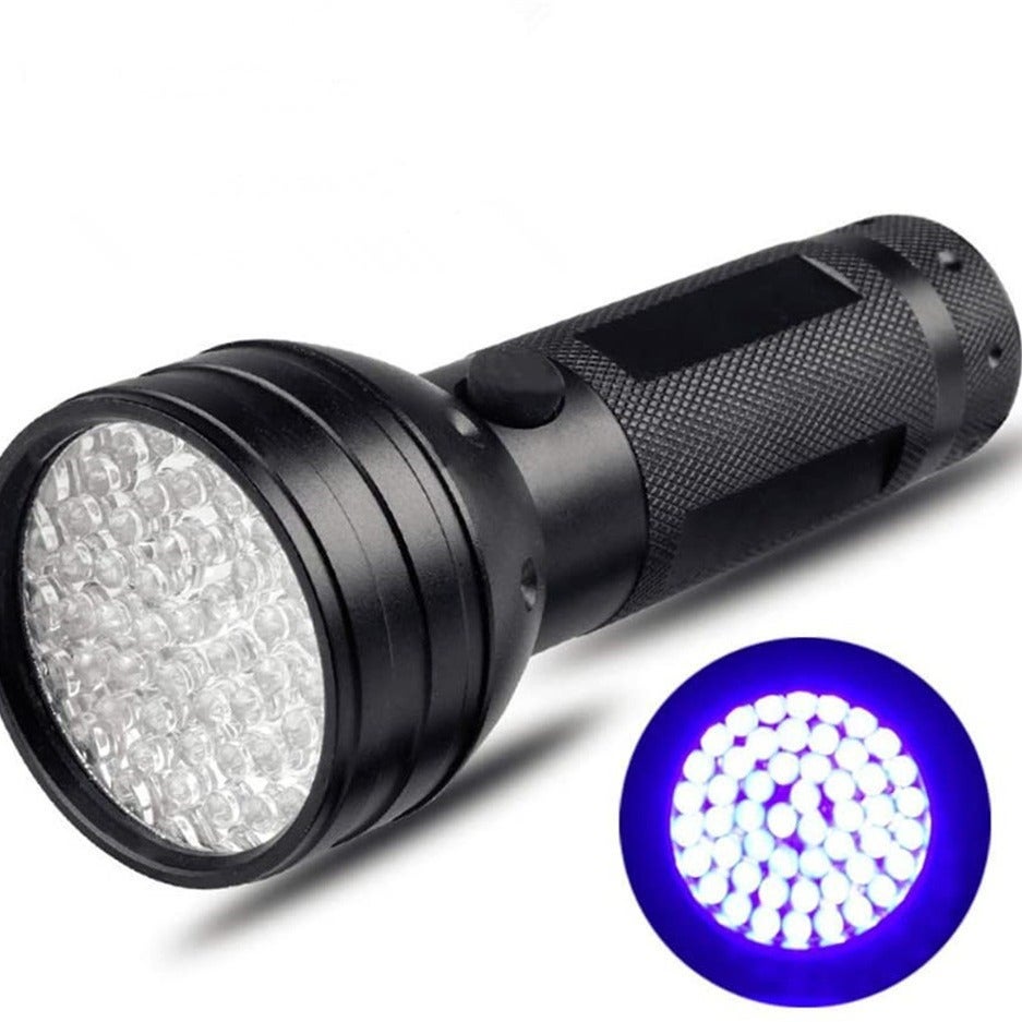 Linterna UV, lámpara UV con 51 LED ultravioleta, detector de luz negra ...