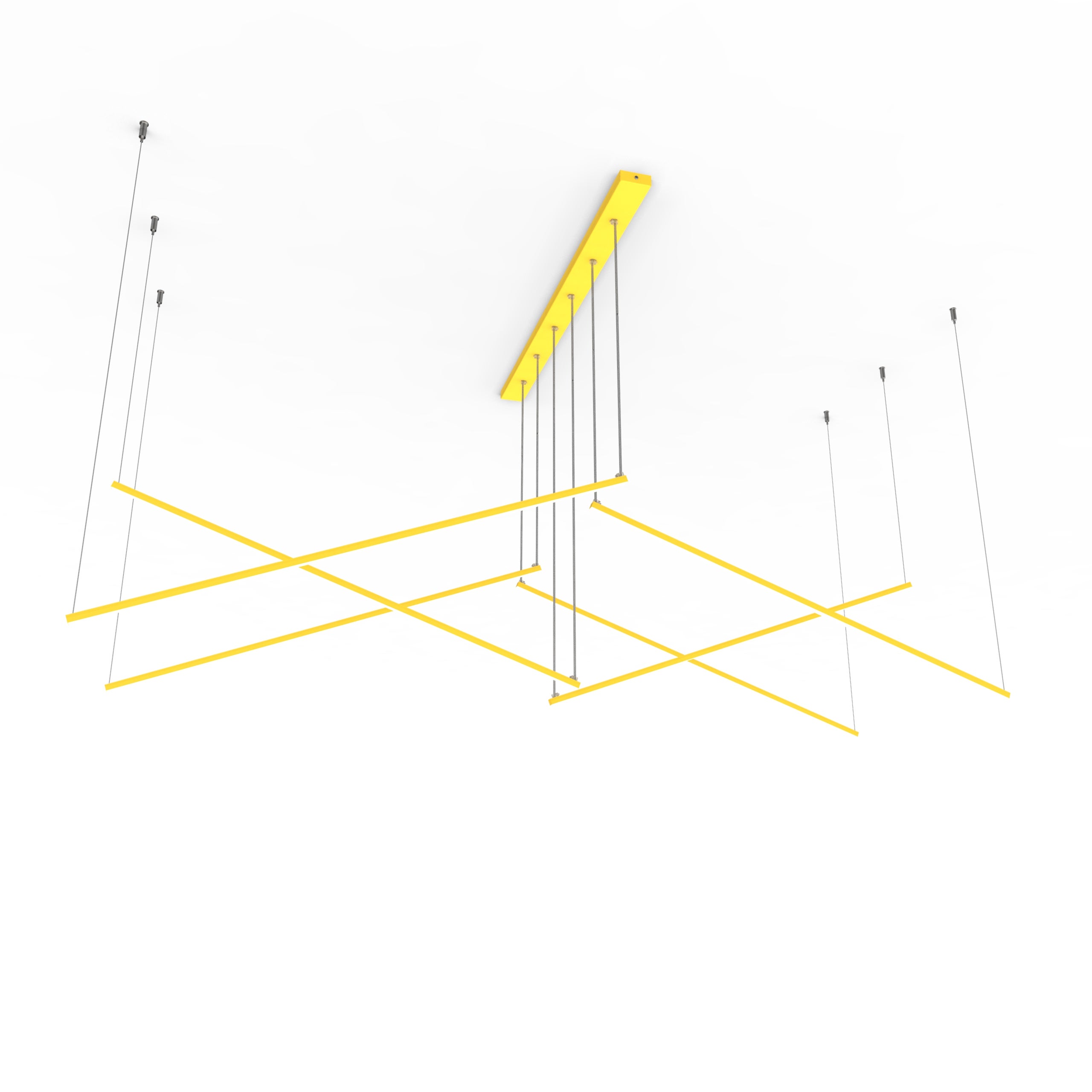 LUMICOM | STORM Suspension, STRIP LED, 102W/m, 4000K, métal, jaune, l ...