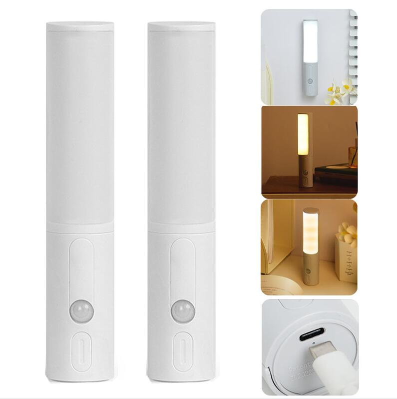 Luce notturna con sensore di movimento da 2 pezzi, luci da parete a LED ...