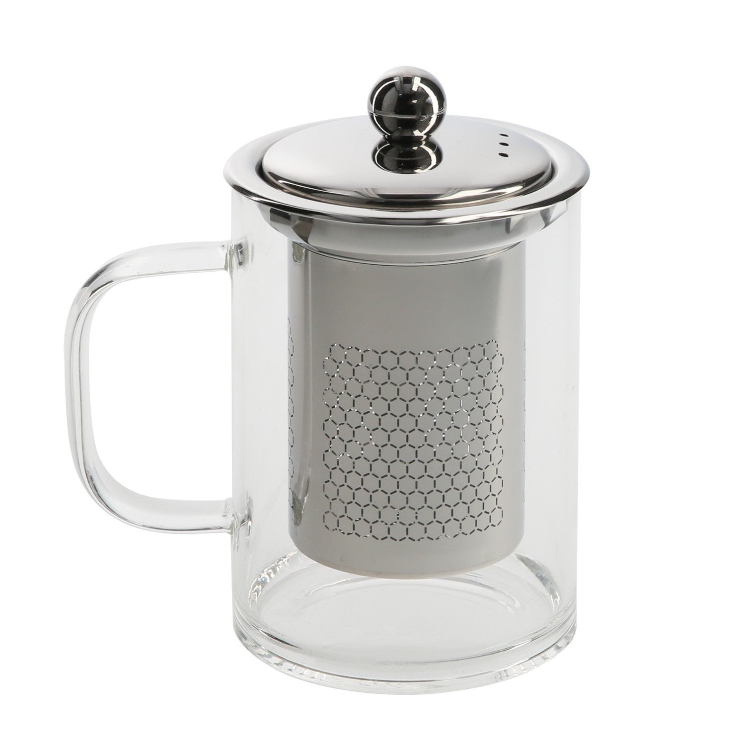 Taza Cristal Con Filtro De Acero Inoxidable 350ml | Leroy Merlin