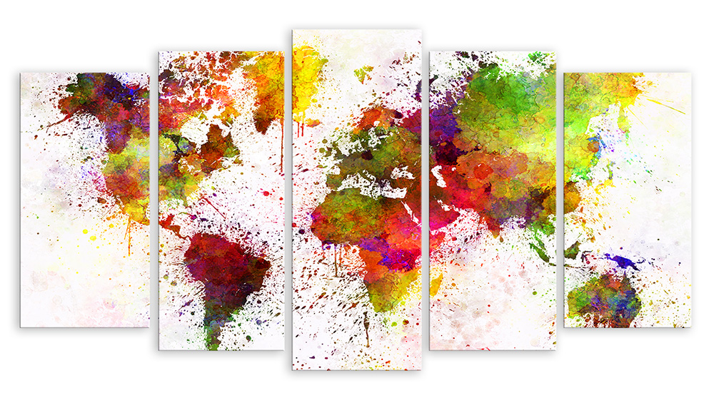 Cuadro mapa del mundo, 150x80cm | Leroy Merlin