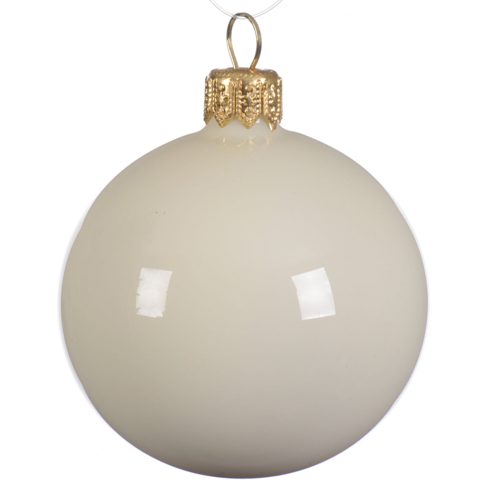 Pallina natalizia in vetro bianco latte cm 8 | Leroy Merlin