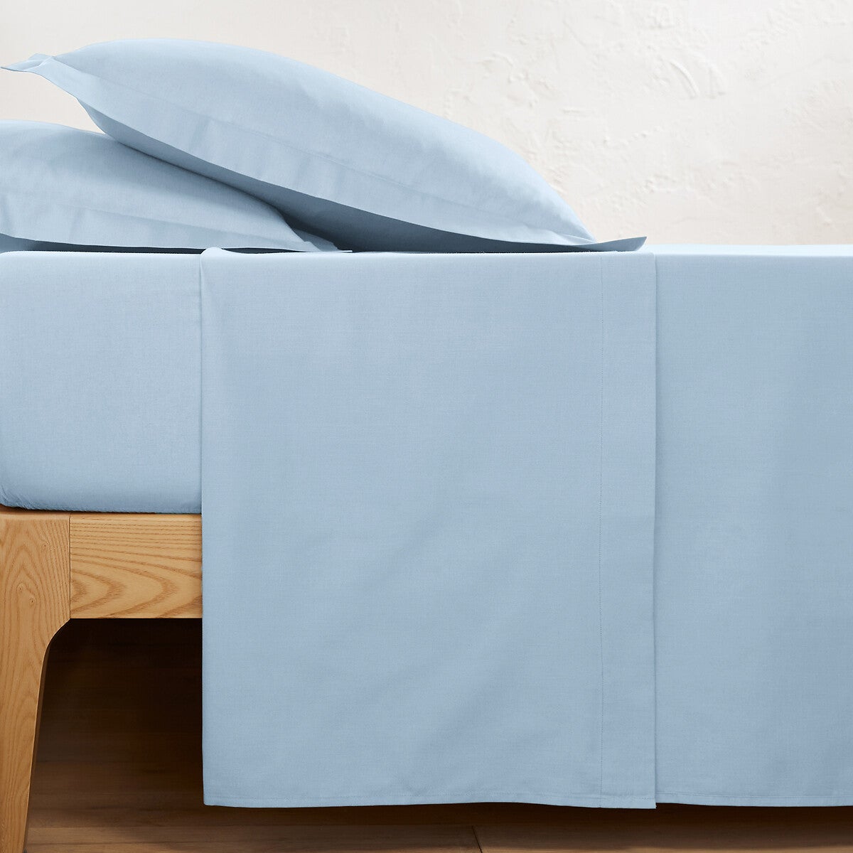 Drap plat en coton, Scenario - Bleu pastel - 150 x 250 cm | Leroy Merlin