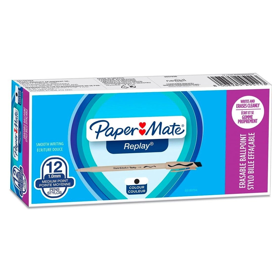 Paper Mate Lot de 12 stylos à bille effaçables noirs 1 mm | Leroy Merlin
