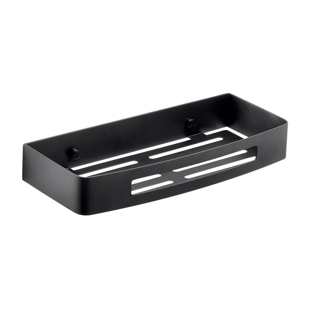 SUPPORT DE DOUCHE RECTANGULAIRE NOIR | TASSO | Leroy Merlin
