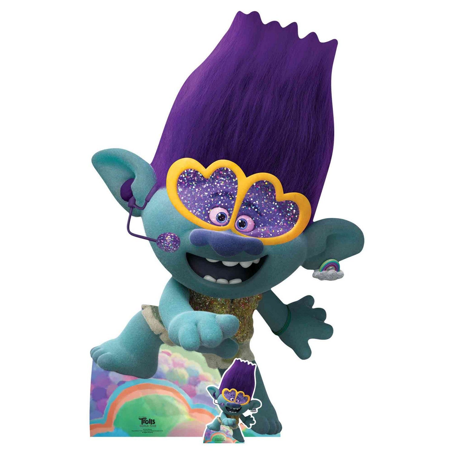 Figurine en carton GRANDE Branche Chant Trolls World Tour 148 cm ...