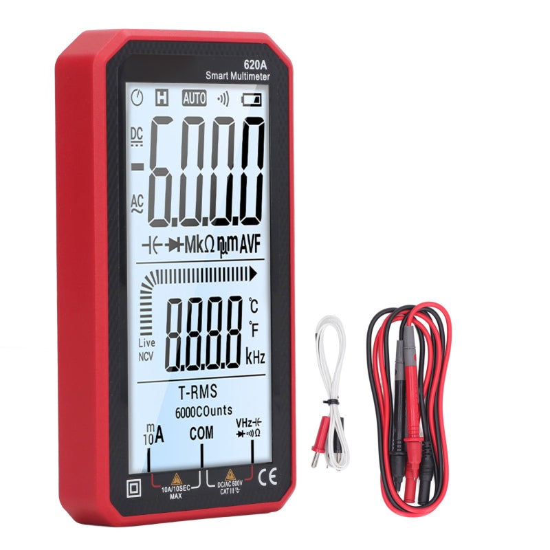 Digital Multimeter 6000 Counts Auto Ranging NCV Voltage Tester Current ...