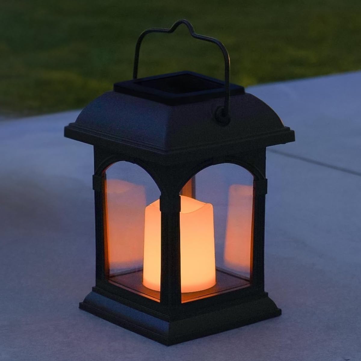Linterna Solar Decorativa para Exterior con Efecto de Vela Parpadeante ...
