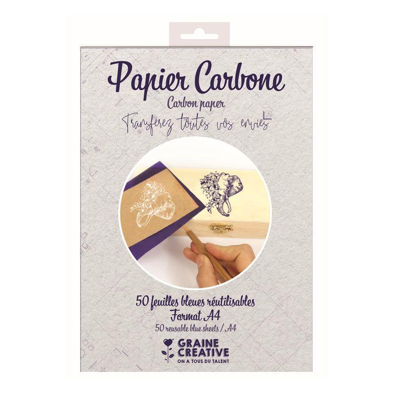 Papier carbone - 50 feuilles bleues réutilisables - A4 - Graine ...