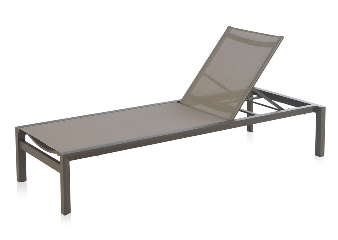 Transat en aluminium taupe | Leroy Merlin