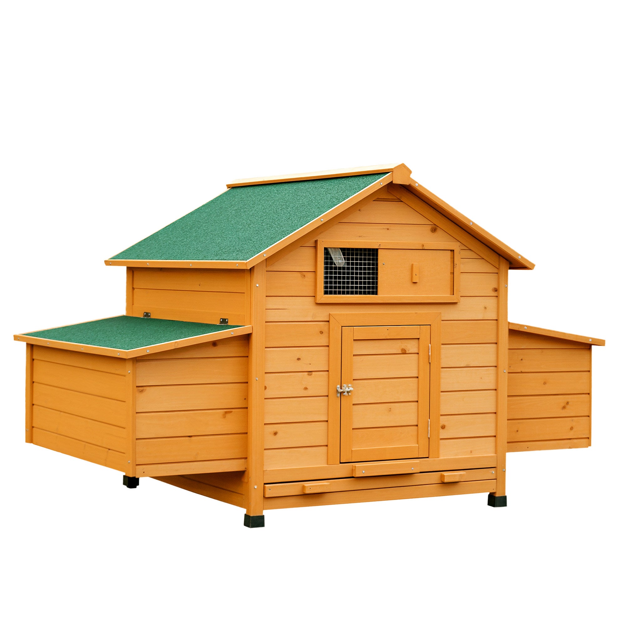 Gallinero de madera para 4 gallinas, jaula con ponedero, techo ...