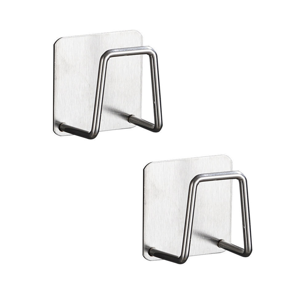 Porte-mousse, crochet éponge en acier inoxydable,Lot de 2, argent ...