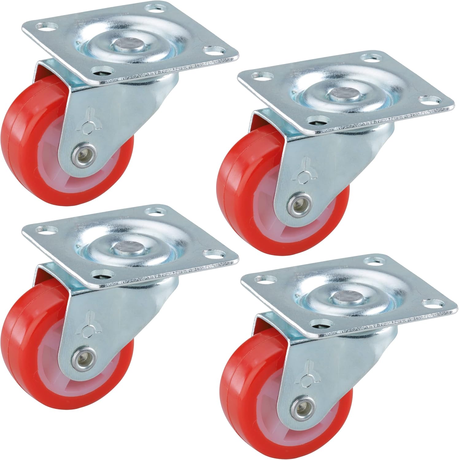 Mini ruedas giratorias 4 piezas de poliuretano, capacidad de carga 60kg ...
