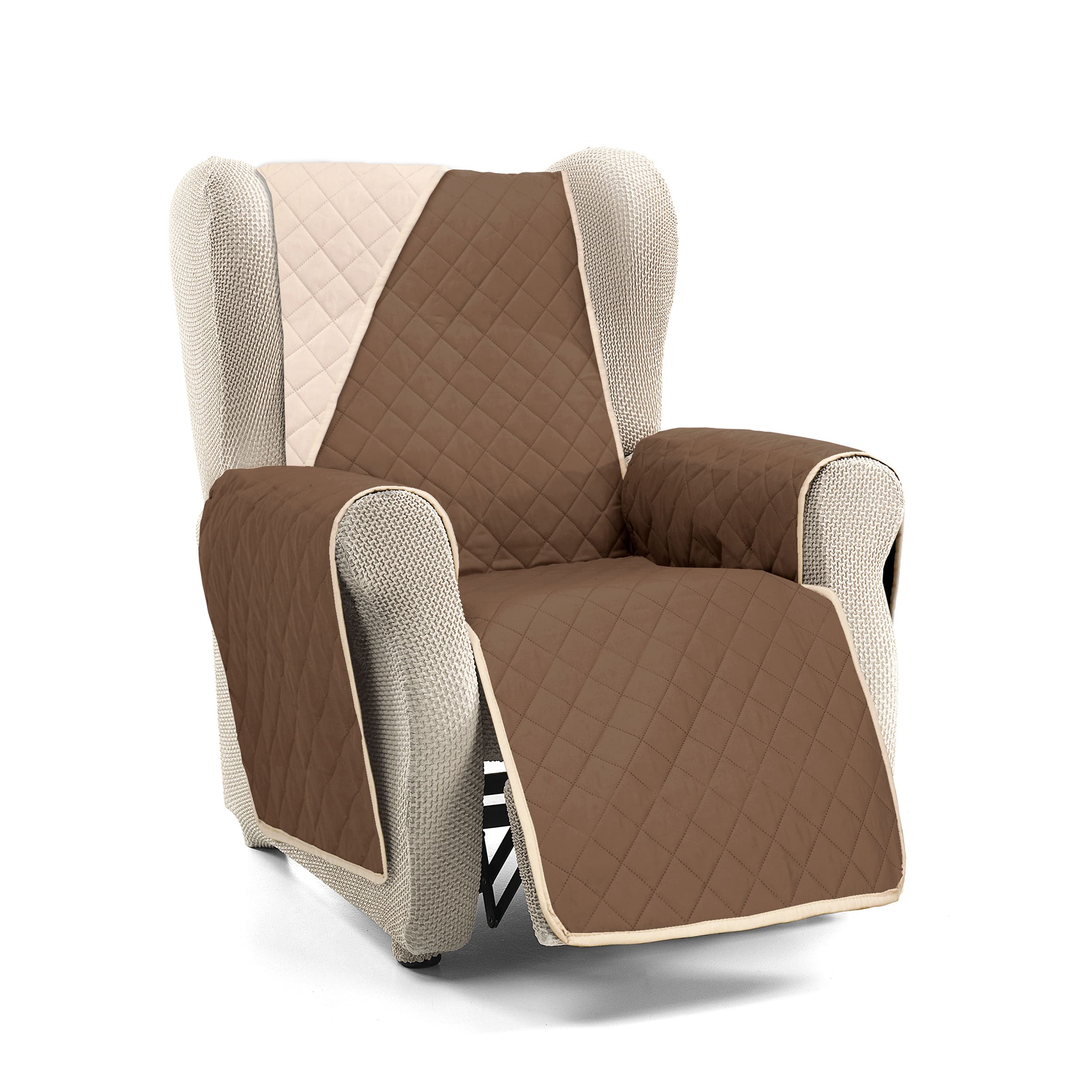 Cubre Sofá Acolchado Reversible 1 plaza S&T Sofa Covers Nina Beige ...