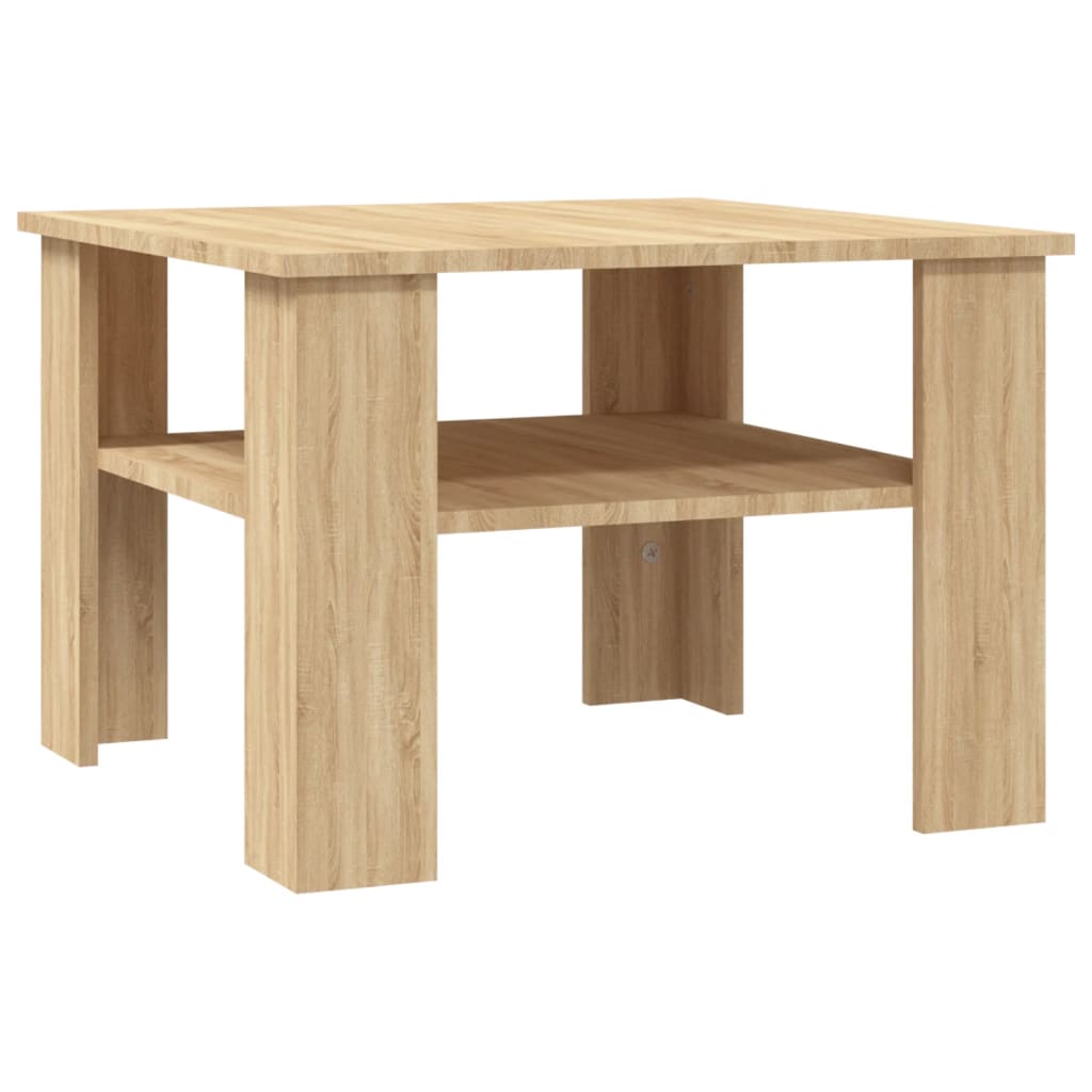 Mesa de centro con estantes, diseño atemporal, 60 x 60 x 42 cm, madera ...