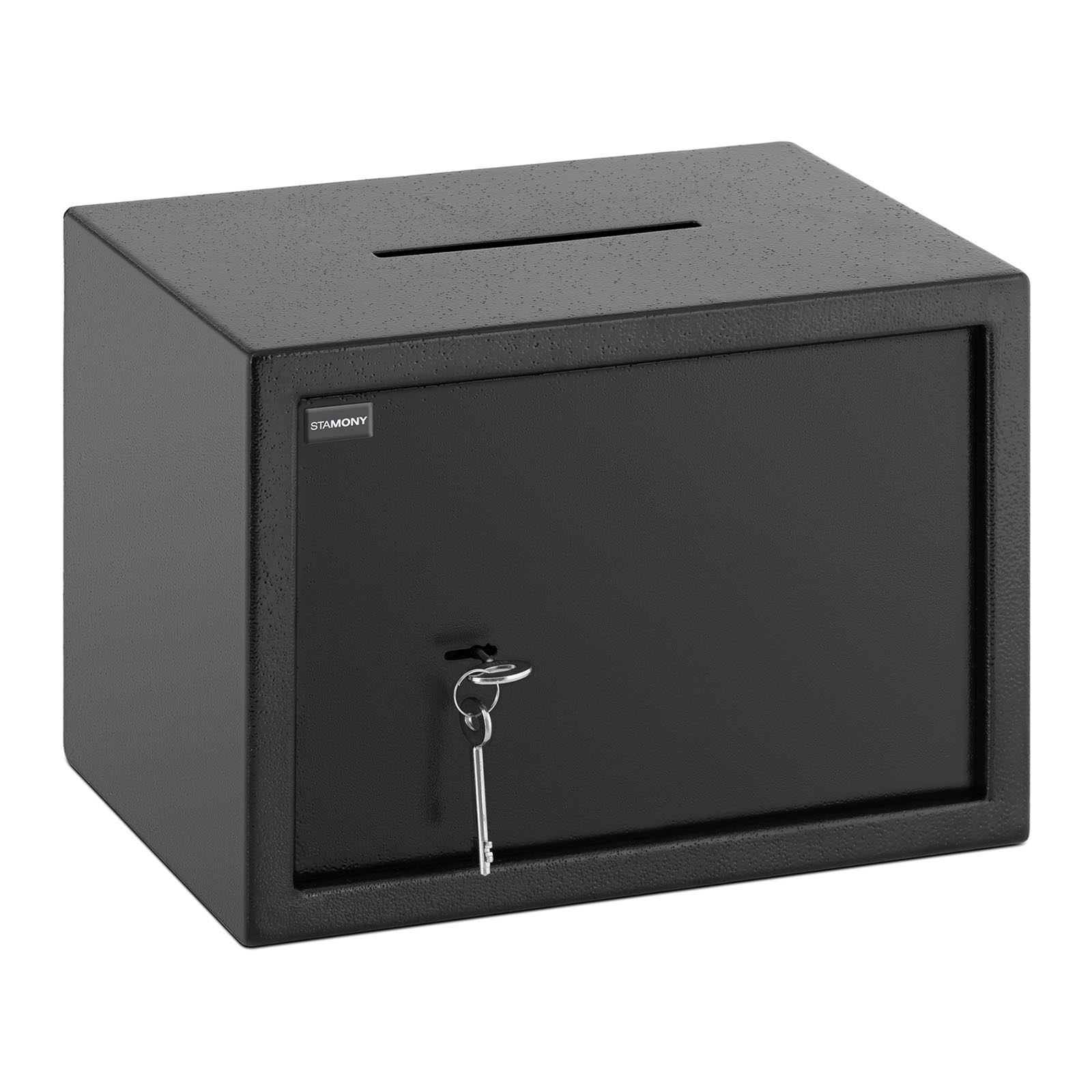 Coffre-fort encastré 25 x 25 x 35 cm avec fente acier noir 14_0006018 ...