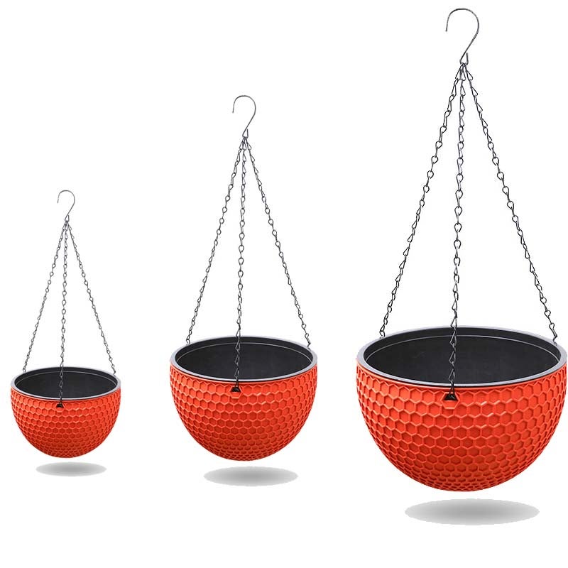 Pots de plantes suspendus d'extérieur, lot de 3, support de plantes ...