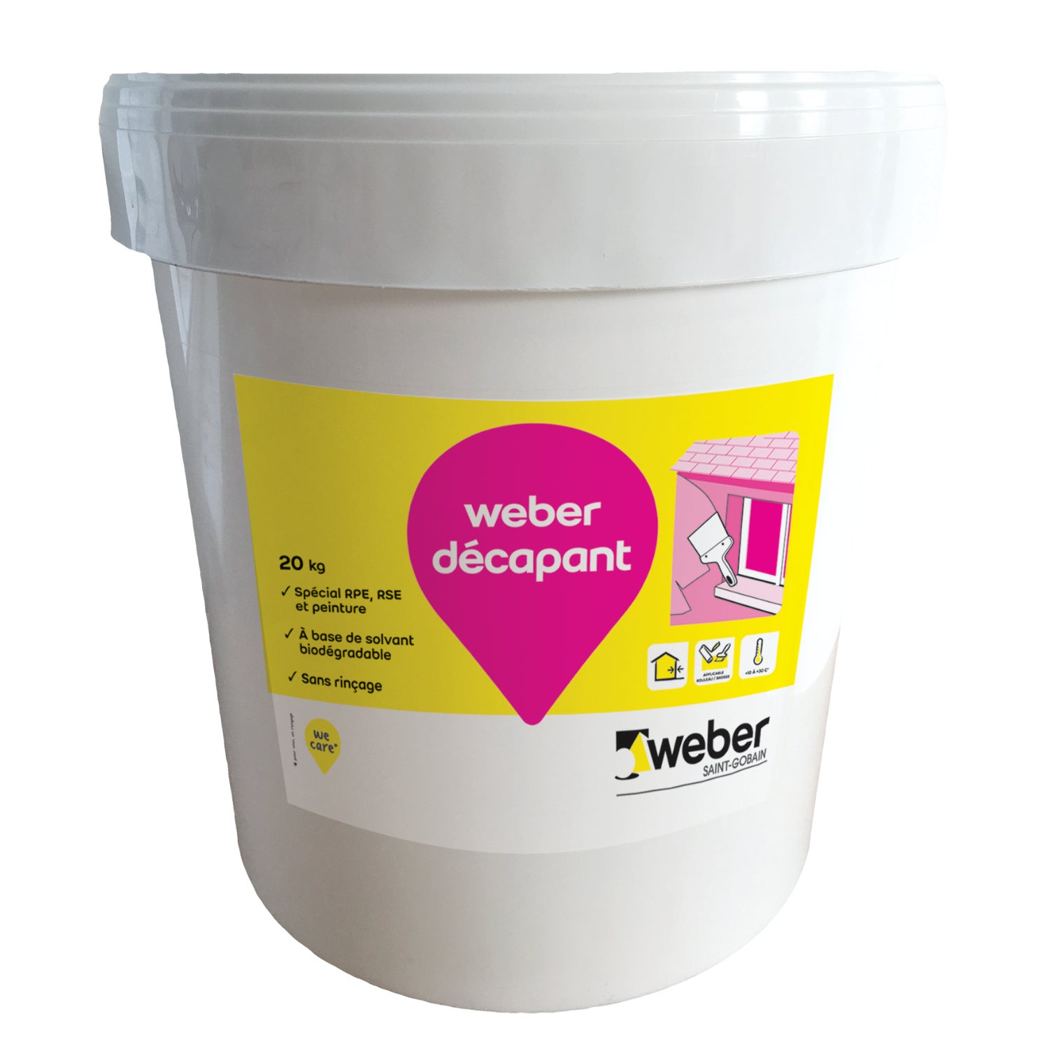 Décapant de façade sans solvant chloré 20kg, Weber décapant | Leroy Merlin