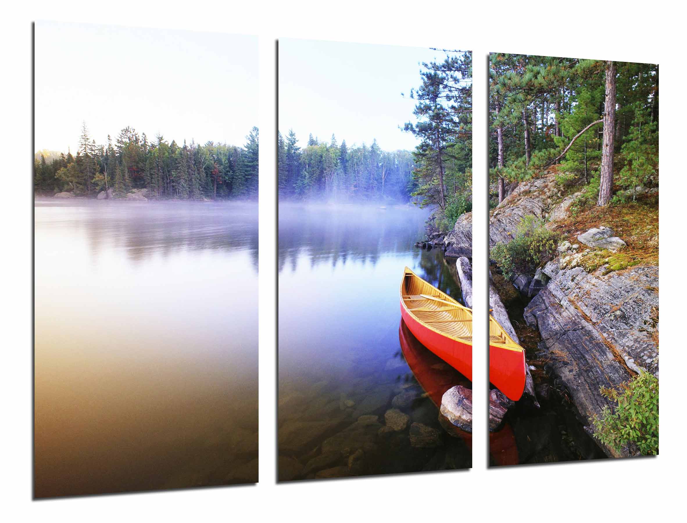 Ensemble d'affiches Bateau, Lac, Paysage, Nature, Aviron, impression ...