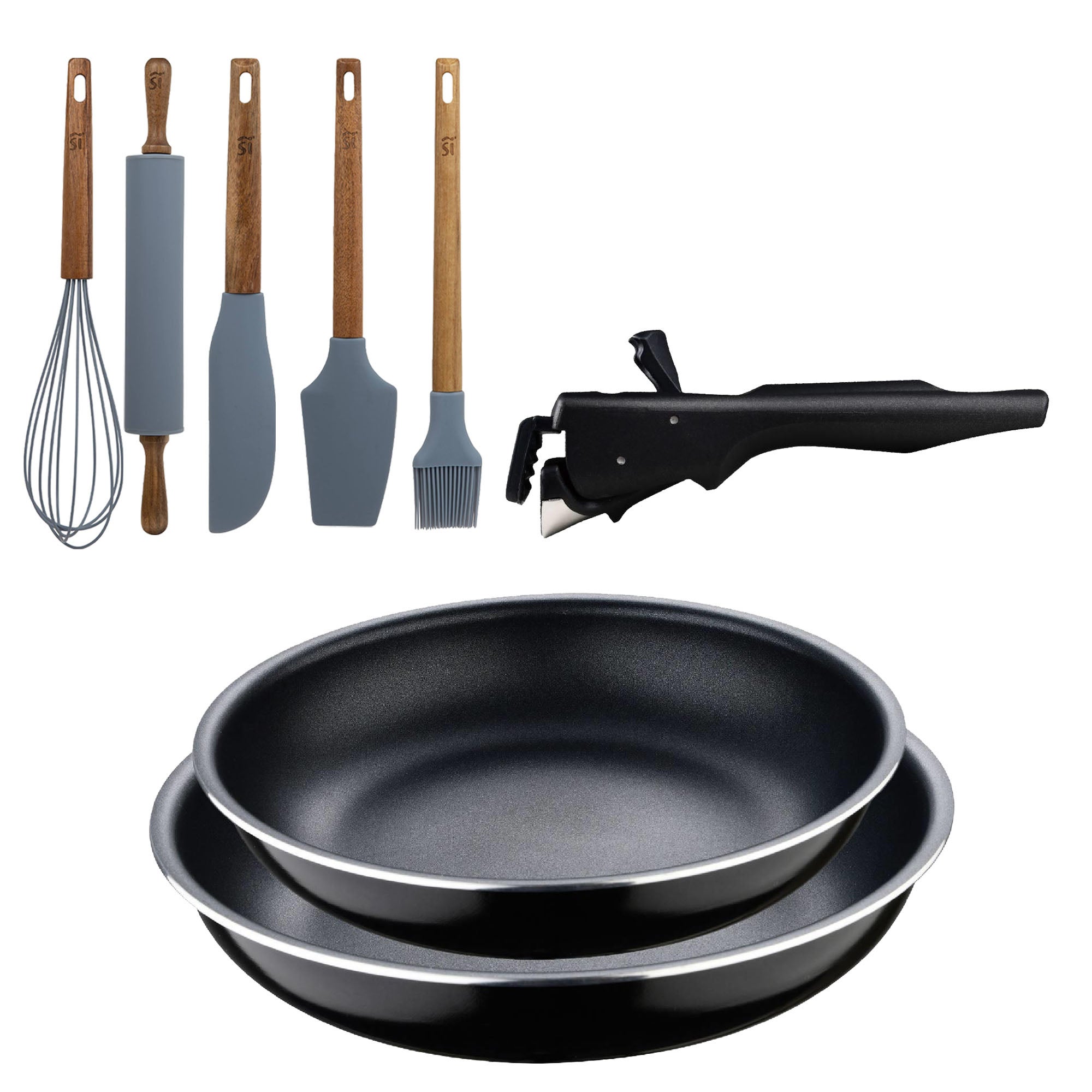 Poêles à induction Click&Cook Ø22Ø26cm et ustensiles de cuisine | Leroy ...