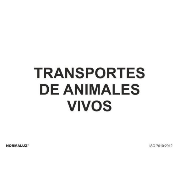 Señal que indica Transportes de Animales Vivos SEKURECO 200 x 300 mm ...