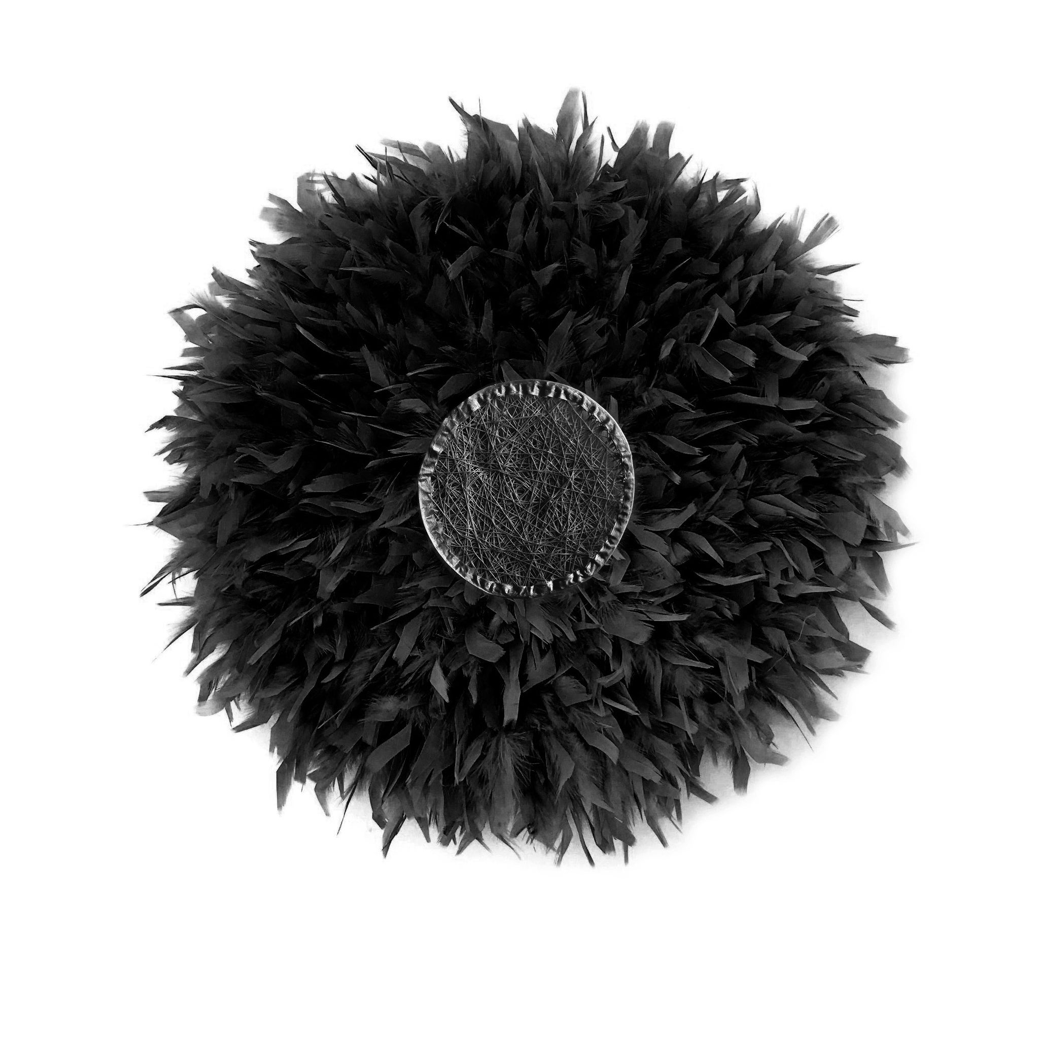 Juju Hat artesanal de plumas para pared – JUJU DONUT negro 90 cm ...