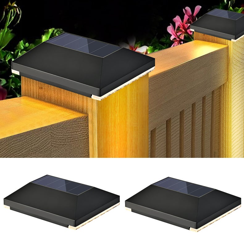 Lot de 2 lampes solaires pour poteaux, lampes solaires d'extérieur étanches pour jardin ...