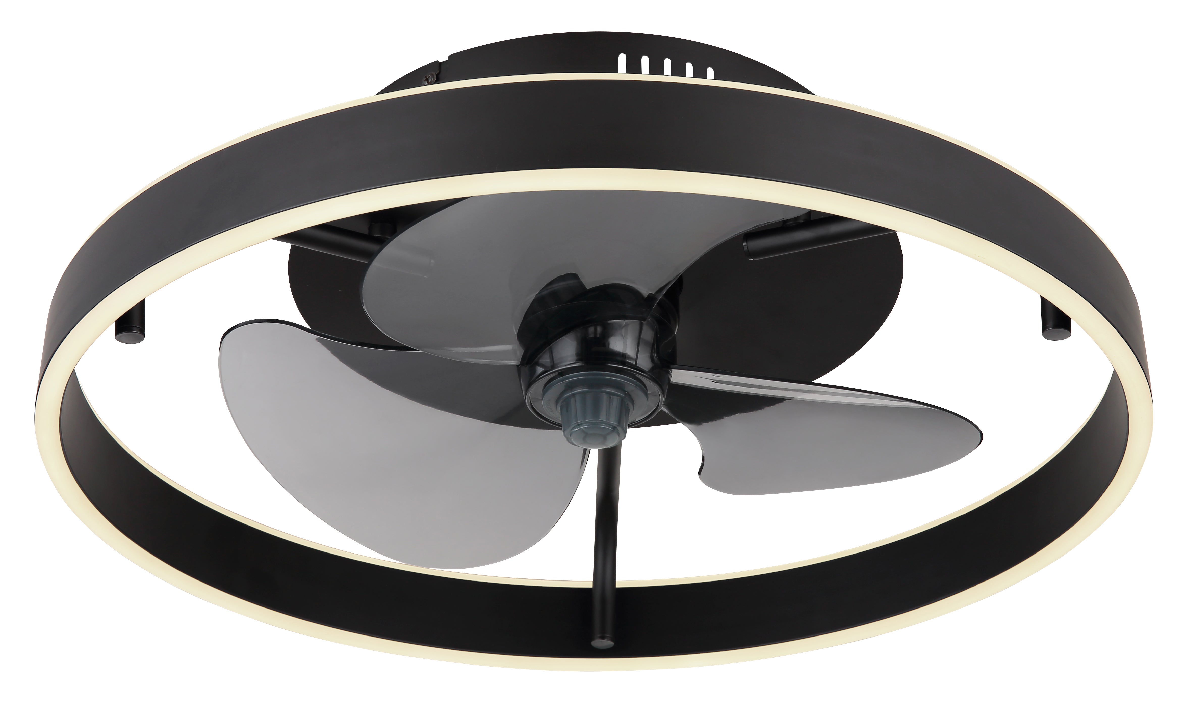 Ventilador de techo metal negro, LED | Leroy Merlin