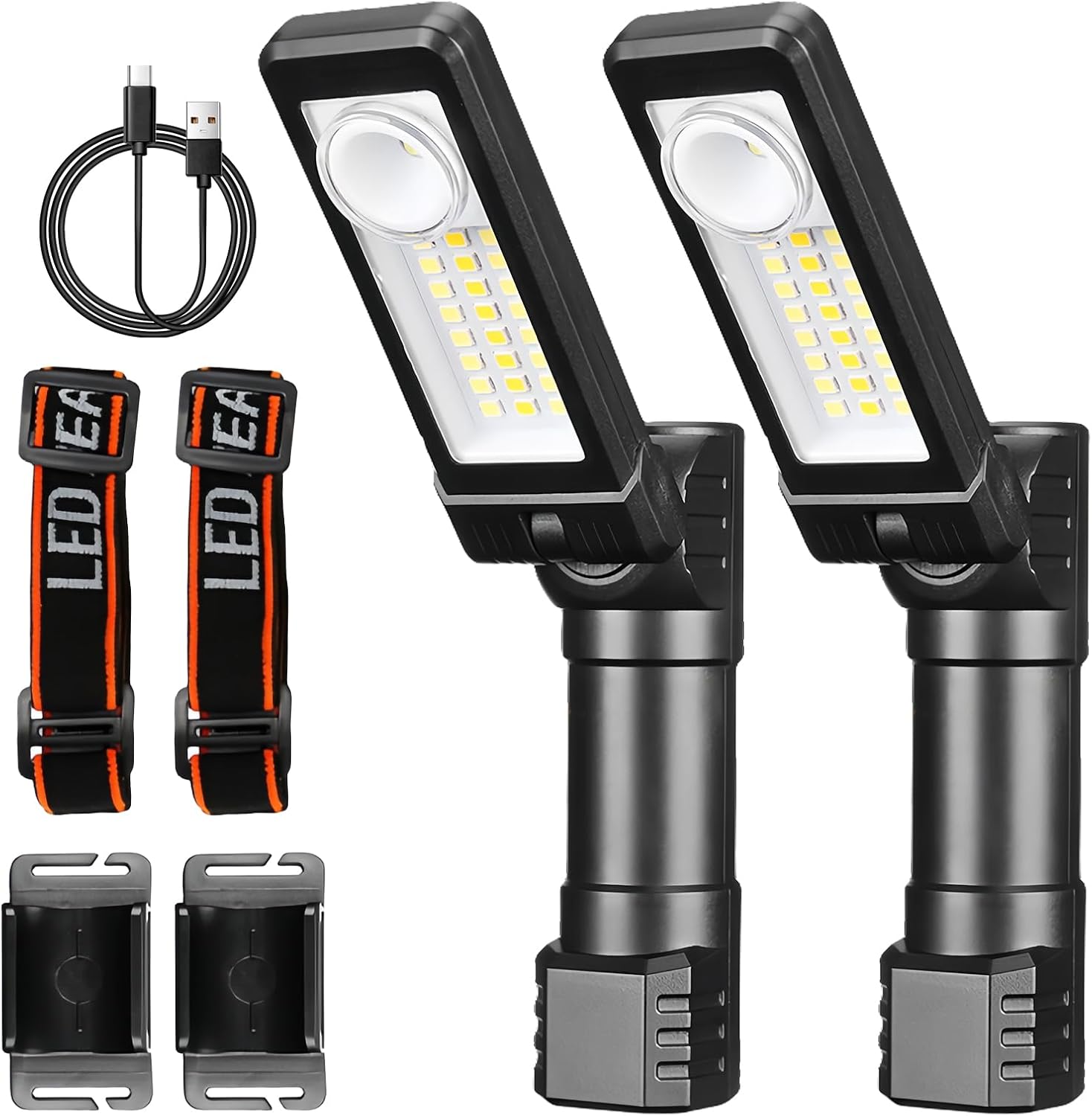 Juego de 2 luces de trabajo LED, luces de taller, linternas LED ...