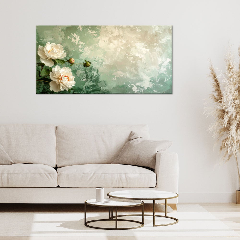 Tableau Moderne, Fleurs shabby chic 80x40 | Leroy Merlin