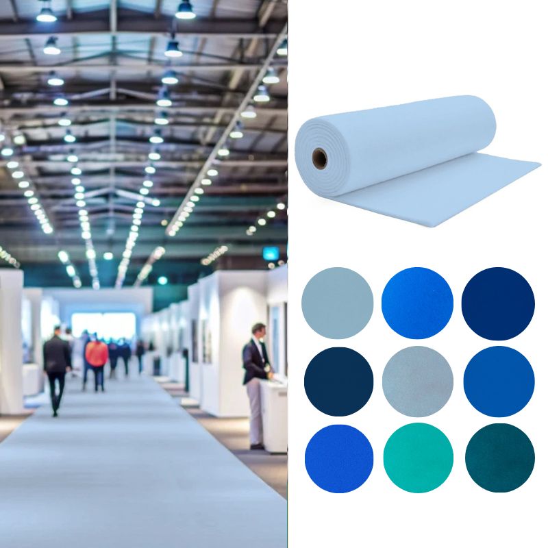 Arquiservi - Moqueta Ferial Azul celeste pastel Ignífuga en rollo 2X60 ...