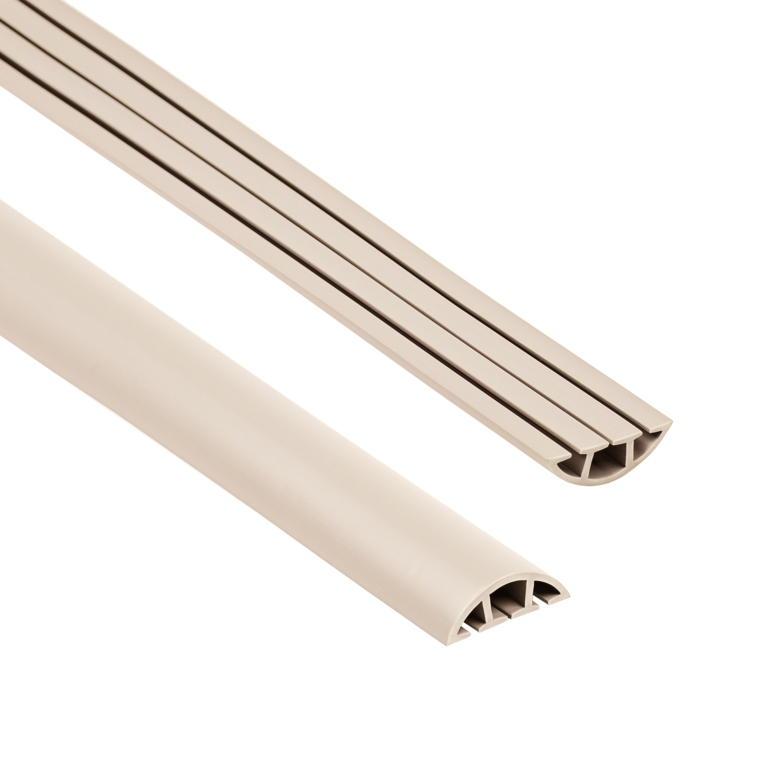 QUEST Bande de câble en PVC 10x80mm, 2m, cache-câble, semi-circulaire ...