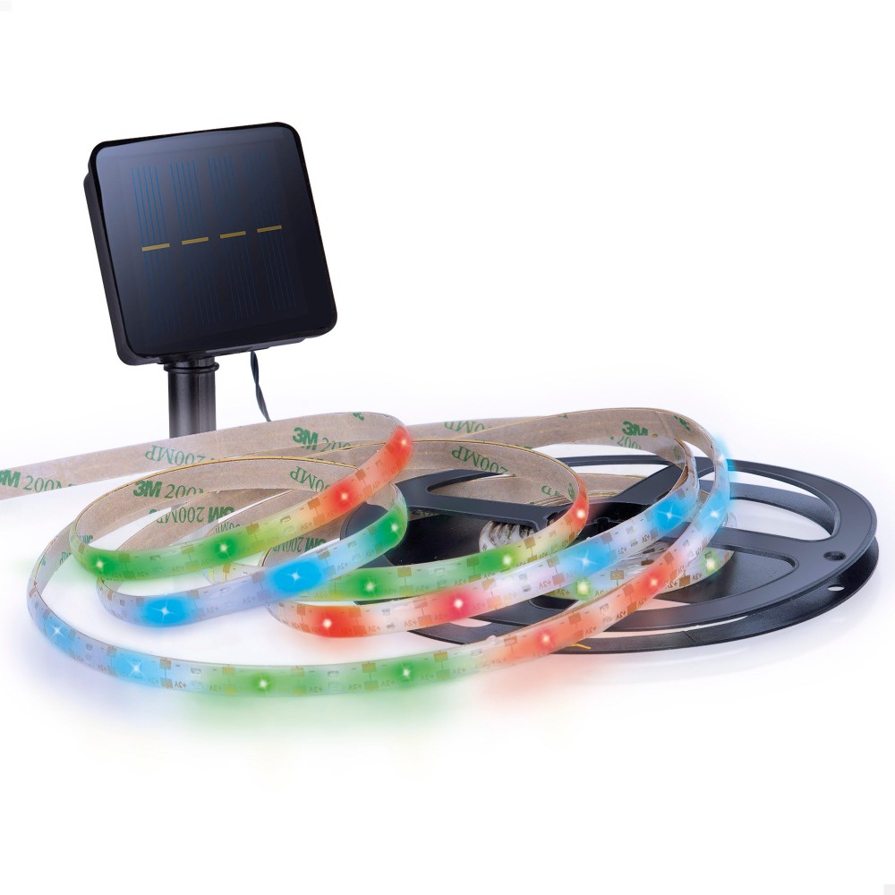 Bandes de LED solaires multicolores autocollantes Aktive | Leroy Merlin