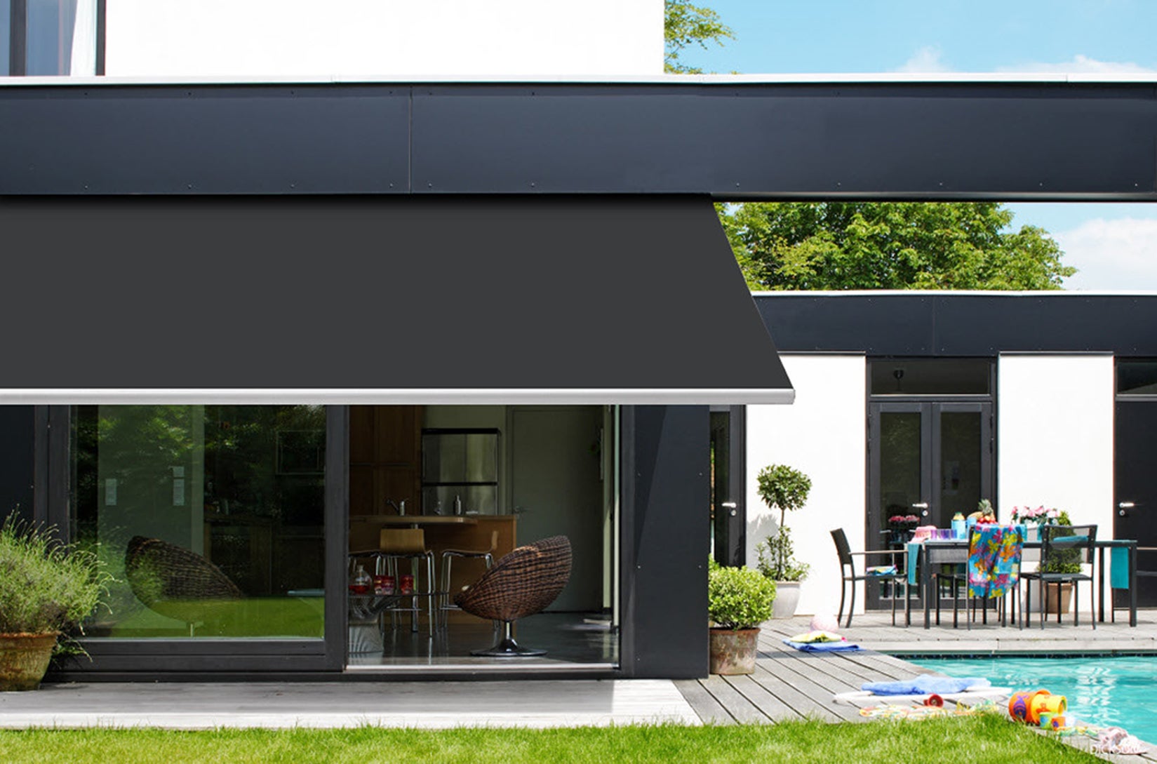 Toile pour store banne 5 X 3 m Toile Dickson Carbone 480 x 320 cm ...