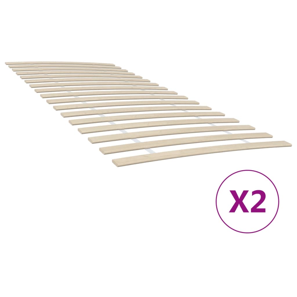 Sommiers à lattes avec 34 lattes 2 pcs 100x200 cm | Leroy Merlin