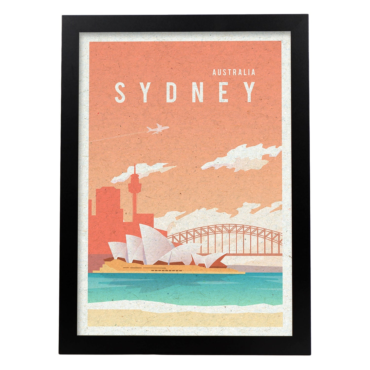 Feuille De Sydney. Style Vintage. L'affiche Fonctionne En Couleurs ...