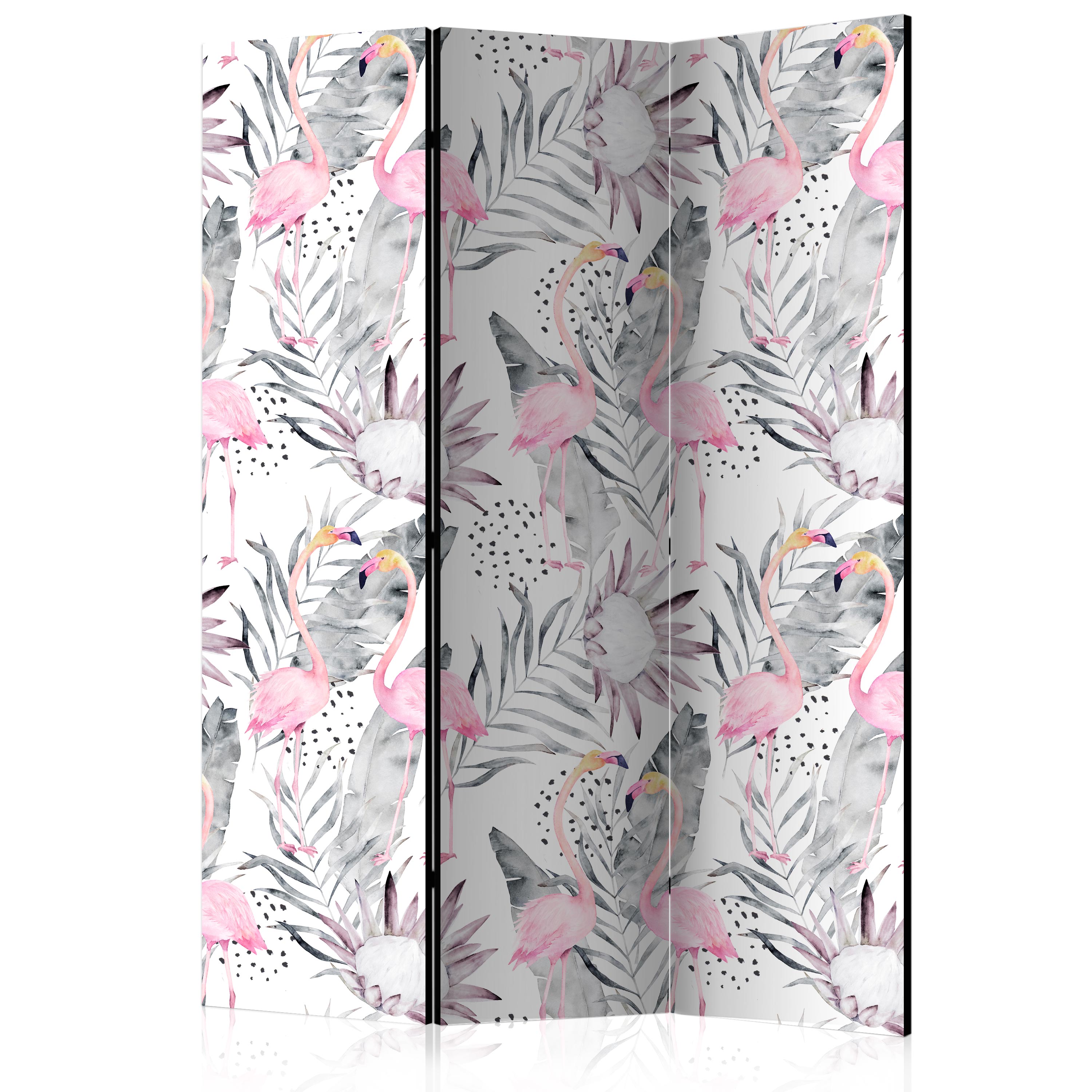 Paravent - Flamingos and Twigs [Room Dividers] [135x172] | Leroy Merlin