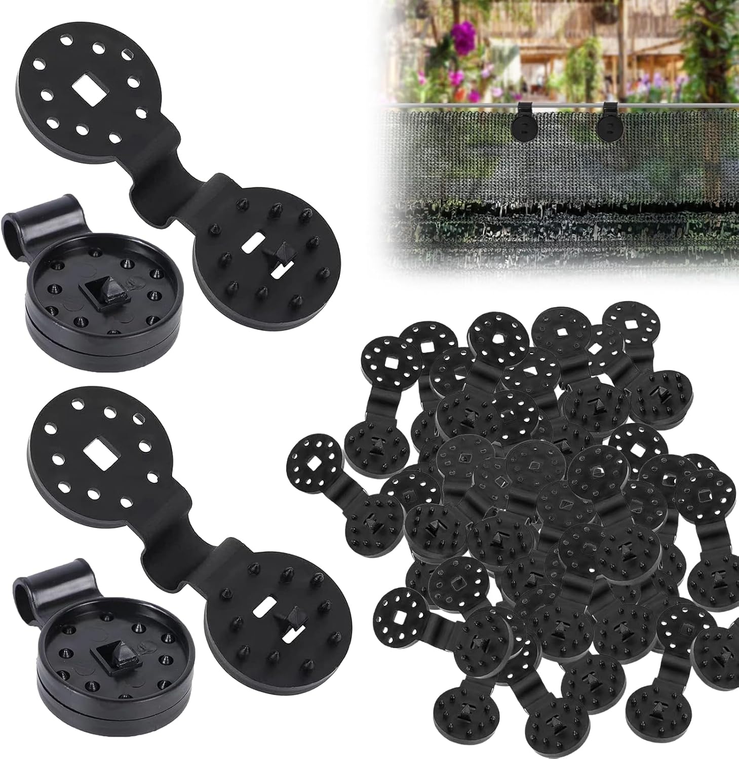 100 clips para pantallas de privacidad, clip especial con ojal, clips ...
