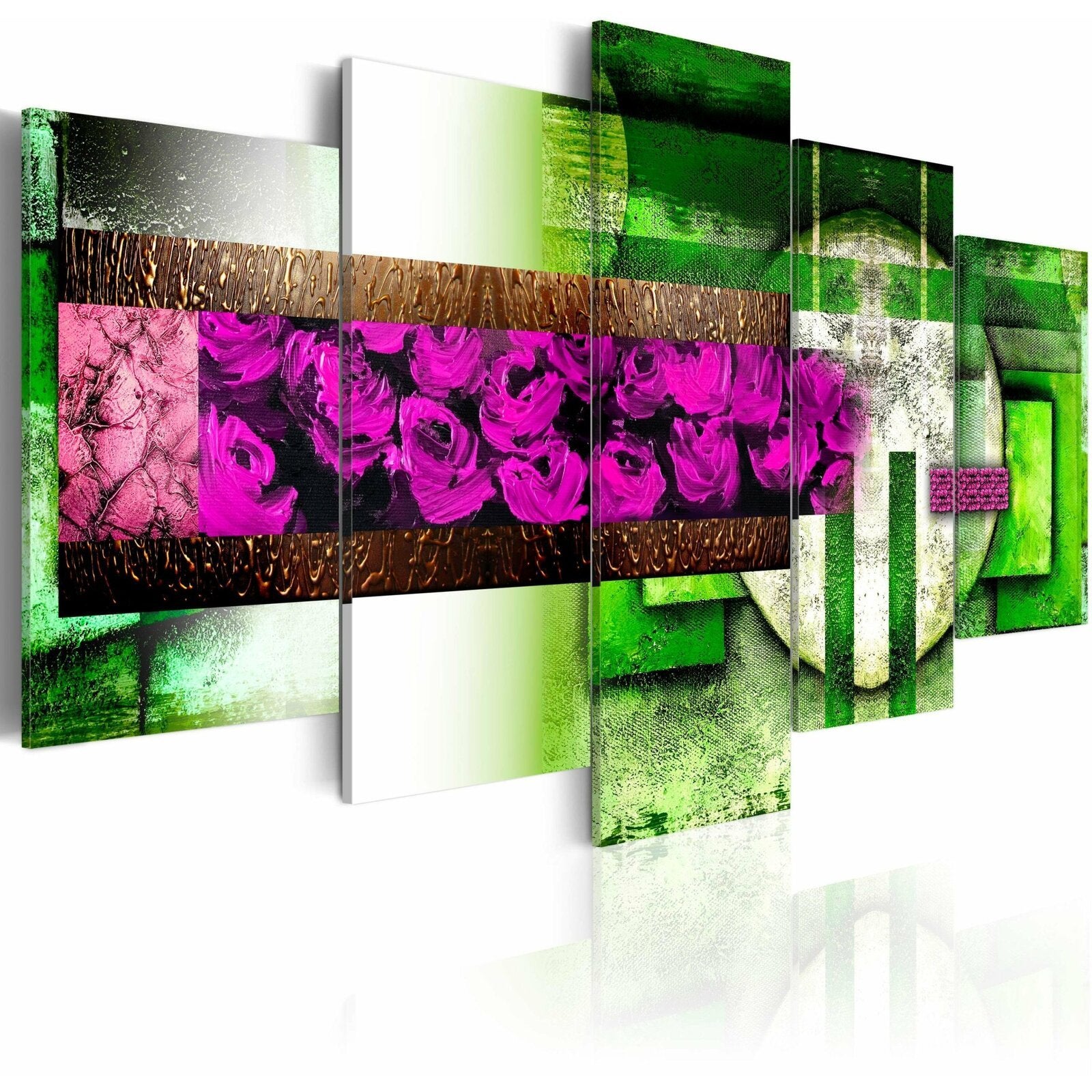 Tableau jardin abstrait - 100 x 50 cm | Leroy Merlin