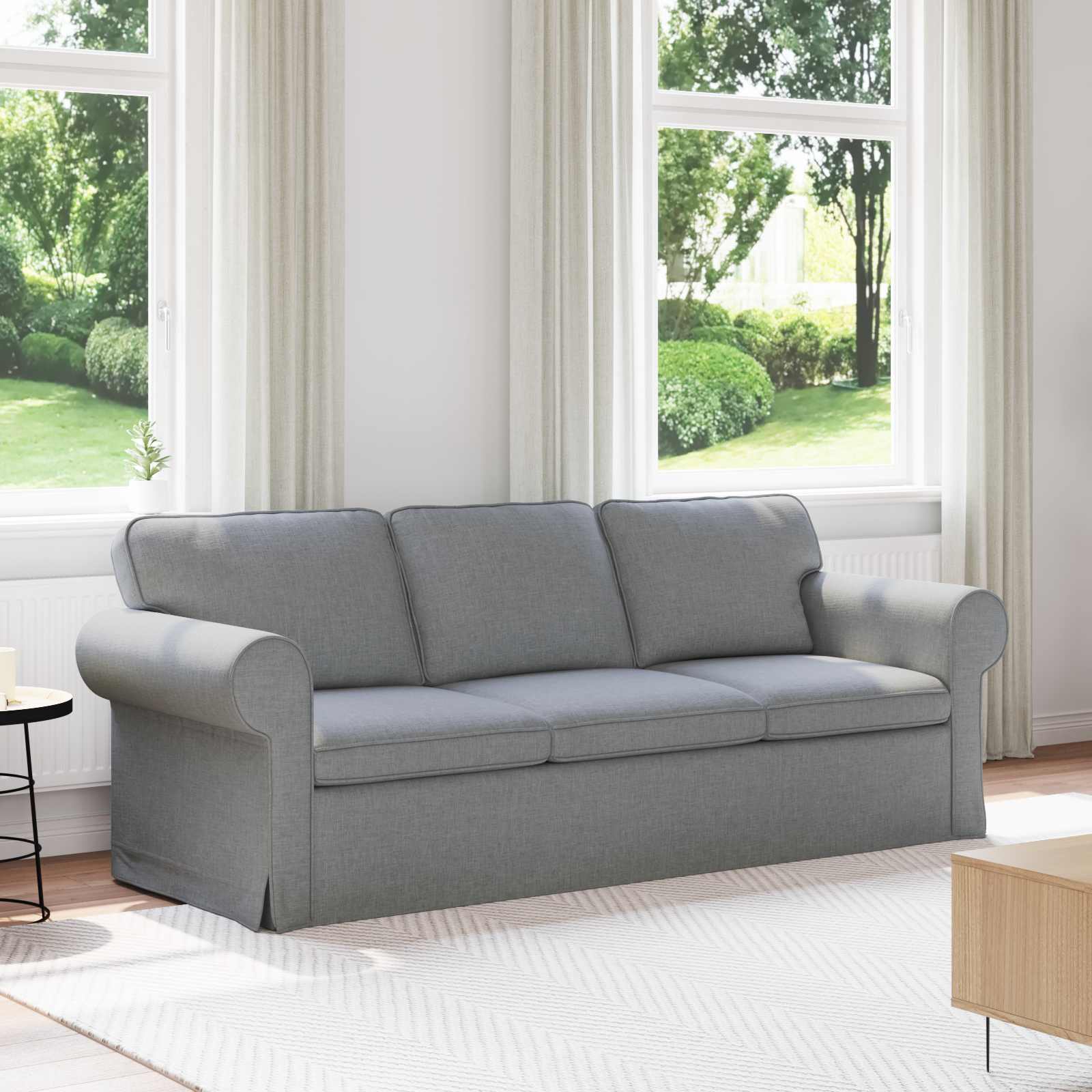 Sofá Gris Claro 215 x 82 x 80 cm tela | Leroy Merlin