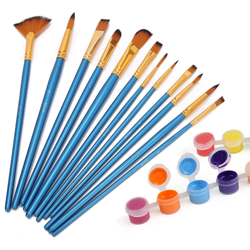 Juego de 12 pinceles de nailon TYP306 para pintura al óleo ...