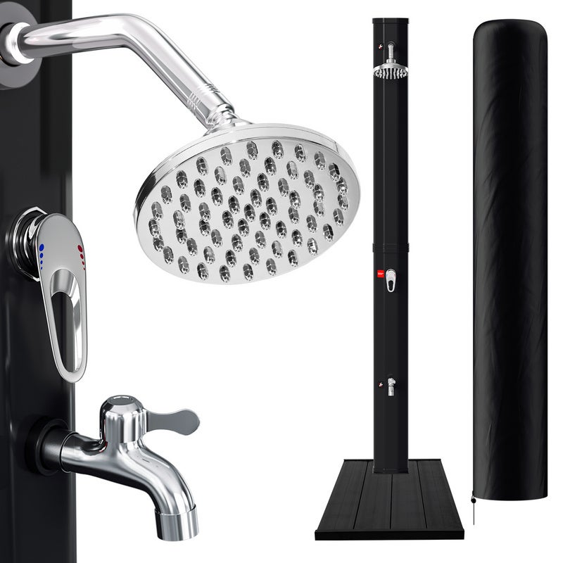 Ducha solar Exterior Ducha piscina Ducha jardín Ducha de suelo Tubo 35L ...