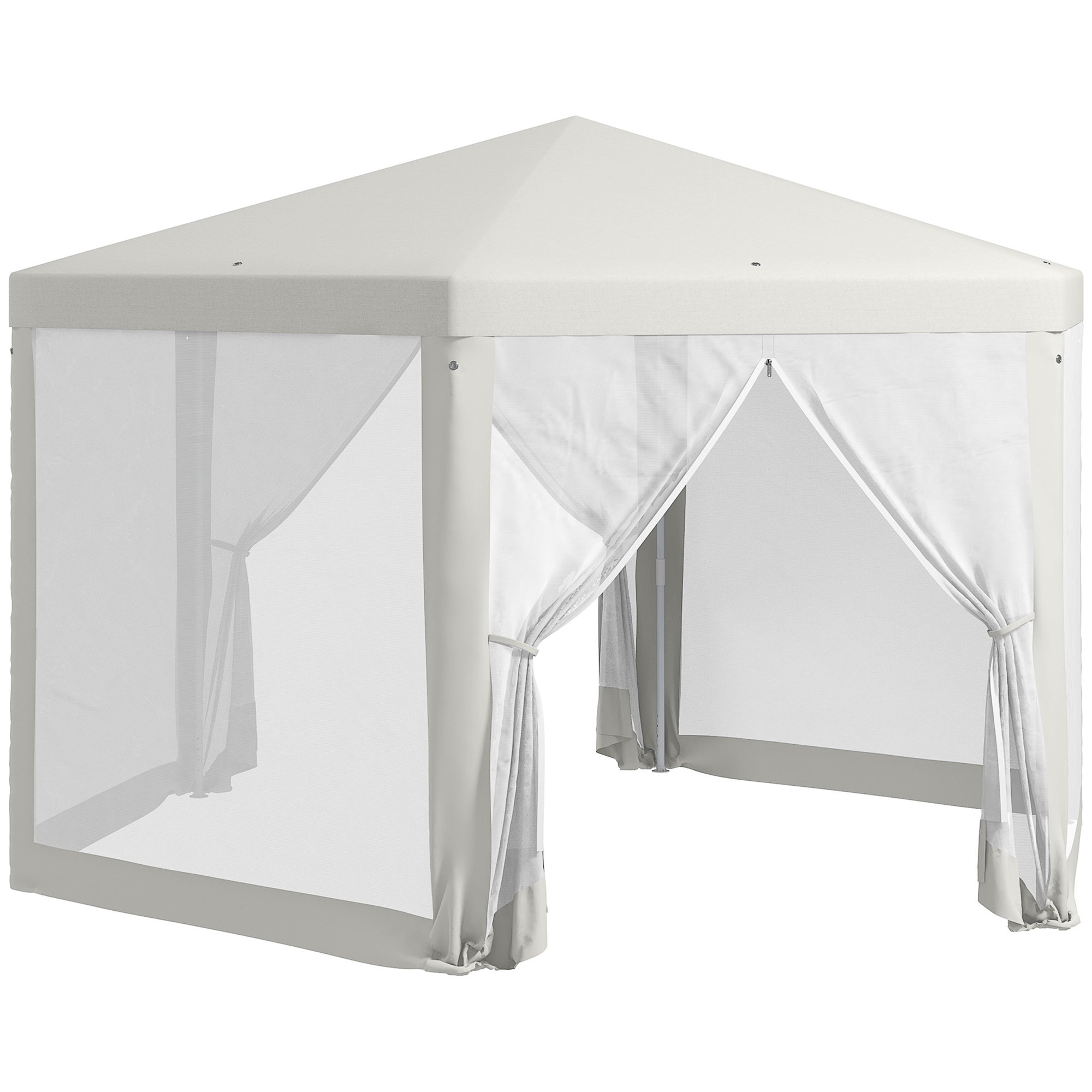 Tonnelle barnum tente de réception hexagonale 10 m² style cosy métal ...
