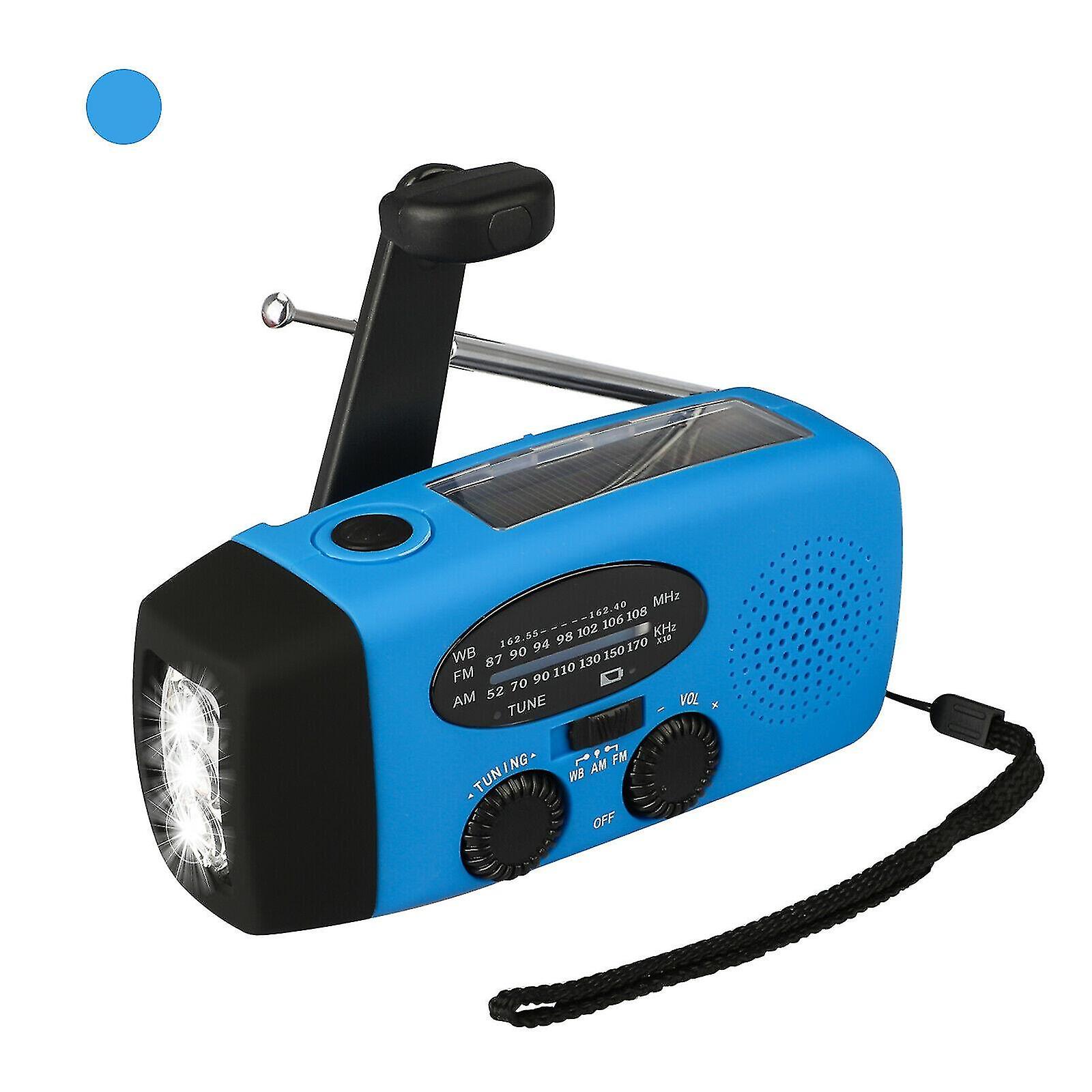 Emergency Solar Hand Crank Am/fm Dynamo Weather Radio Led Flashlight ...