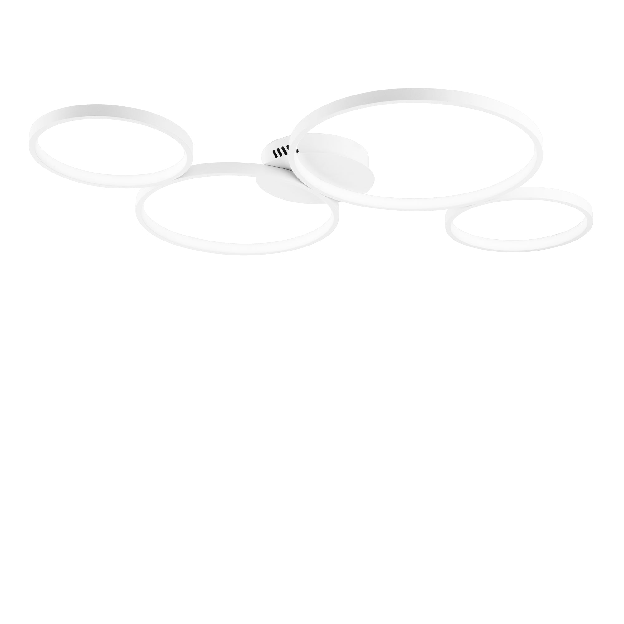 Plafonnier LED FREDY en aluminium blanc avec 4 diffuseurs en silicone ...