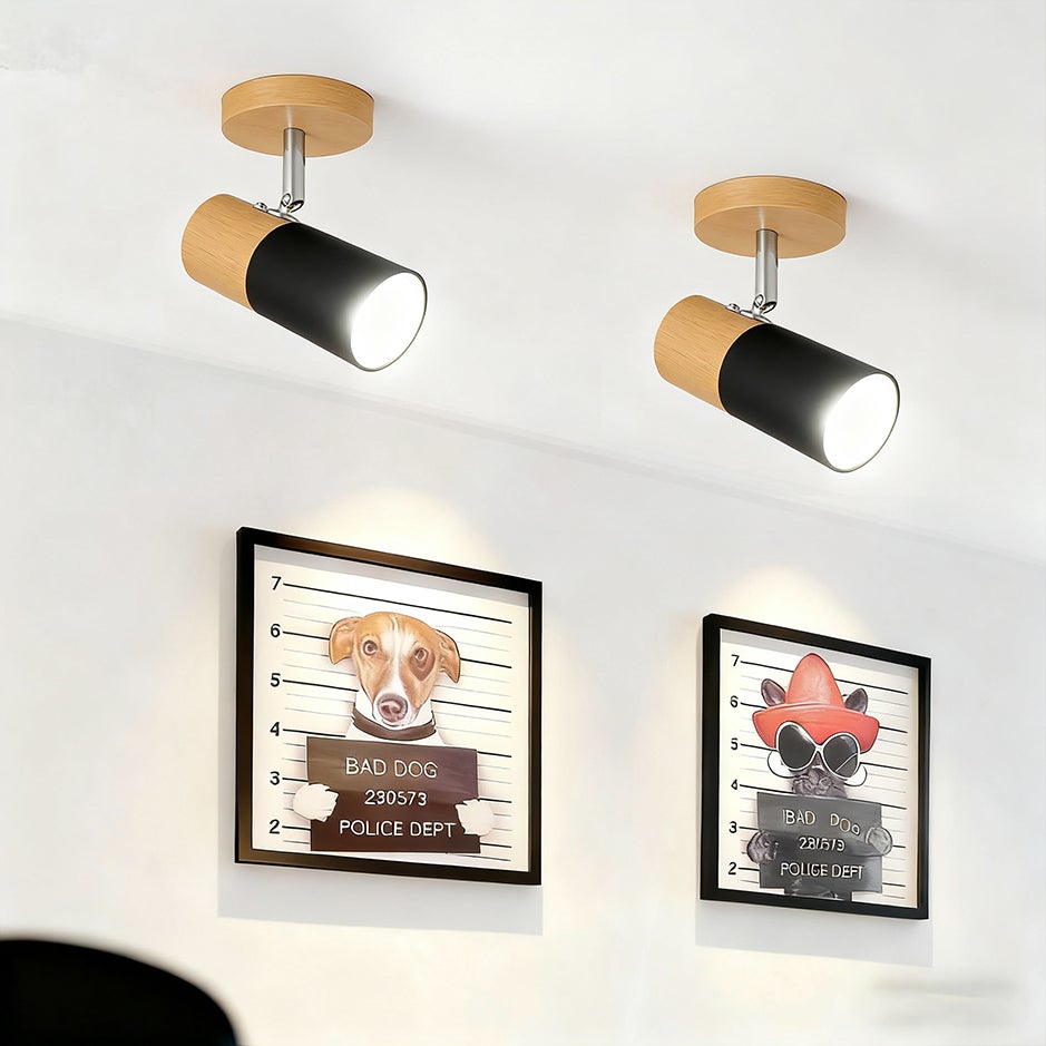 Lot de 2 plafonniers LED, Spots à angle réglable, Lustre moderne ...